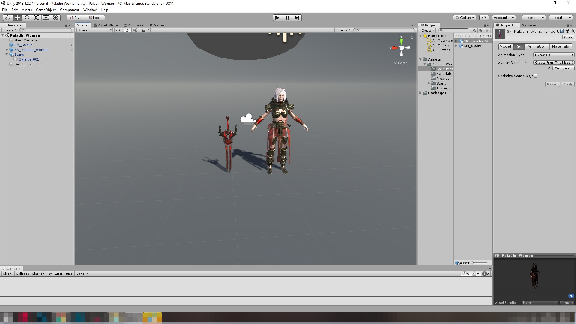 Paladin Woman 3D Model - TurboSquid 1869369