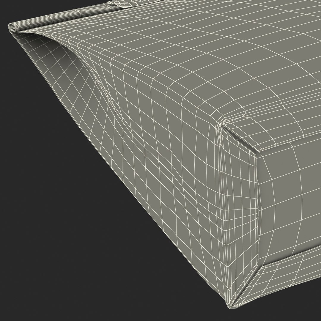 3d paper pastry bag 3 model