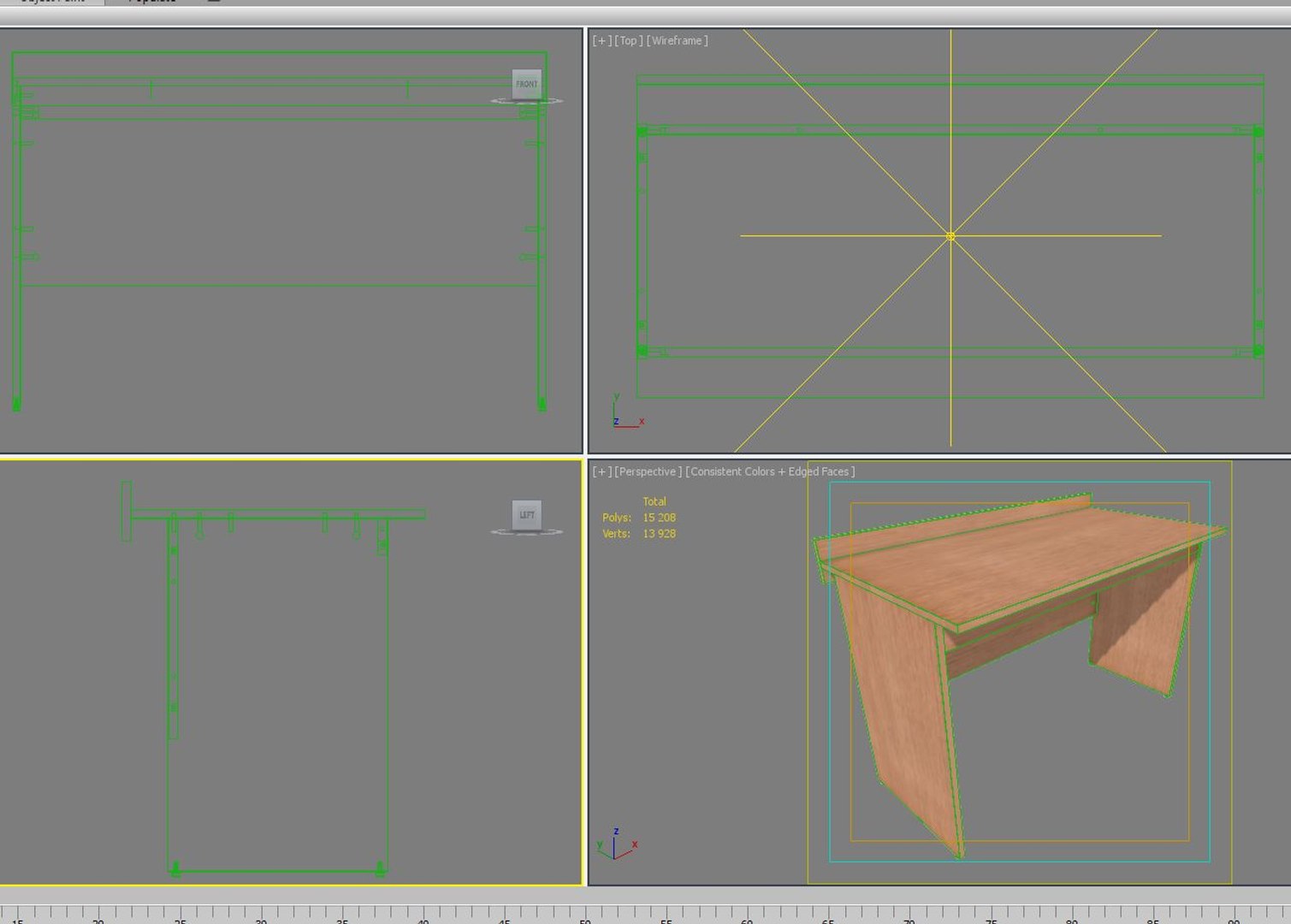 3d model desk table