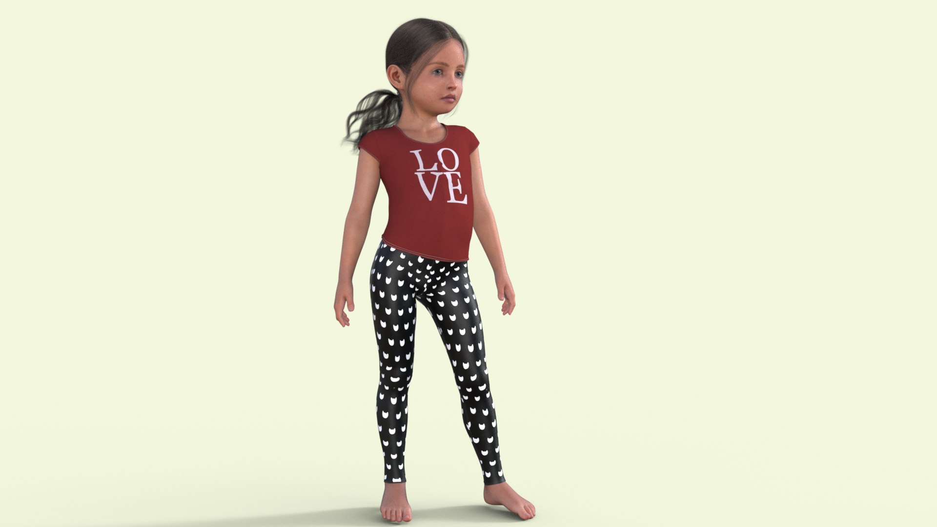 Realistic 3D Girl Child Character Rigged 3D Model - TurboSquid 2404741