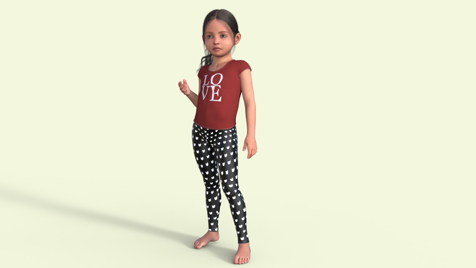 Realistic 3D Girl Child Character Rigged 3D Model - TurboSquid 2404741