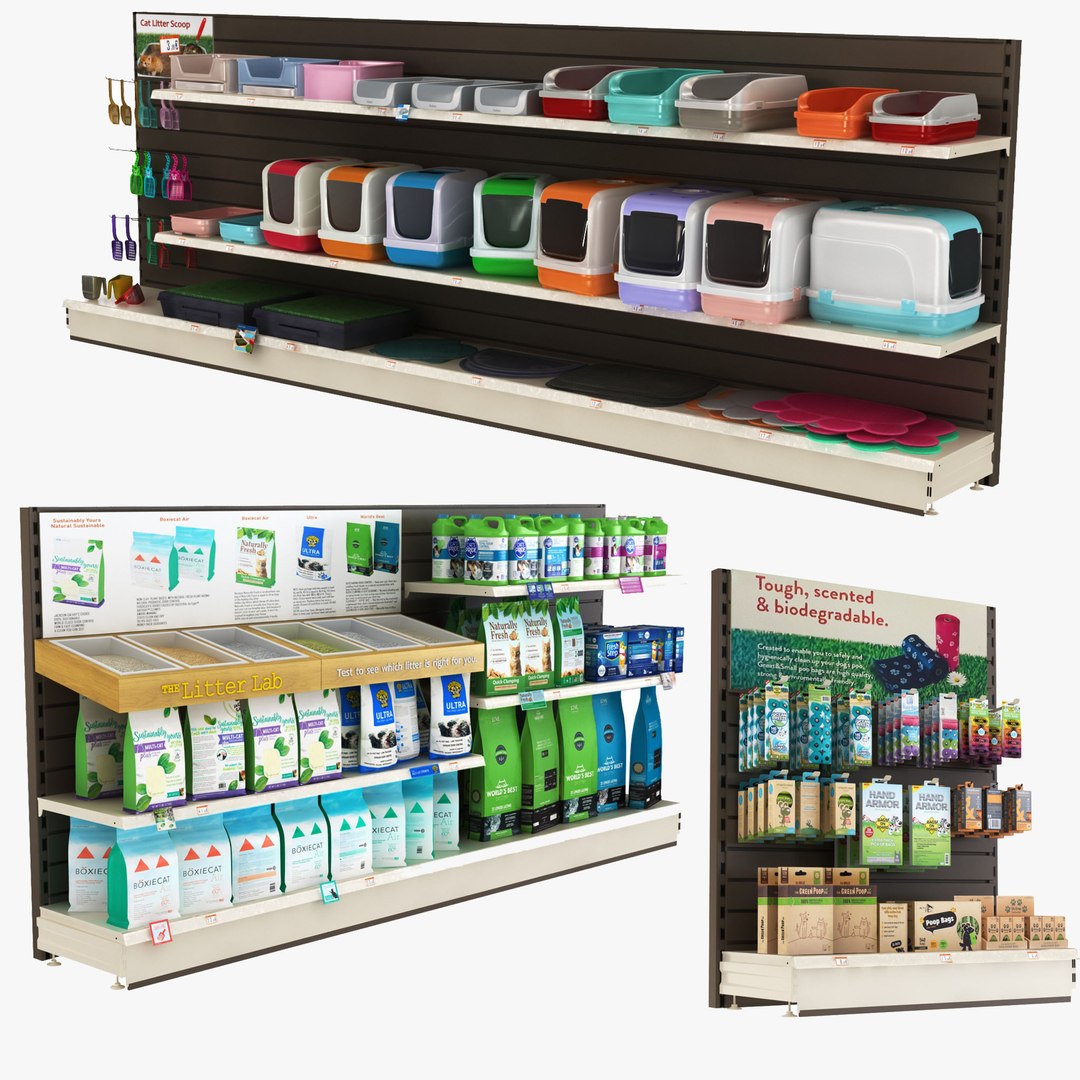 PetShop - Litter Objects And Poo Bags Collection 3D Model - TurboSquid ...