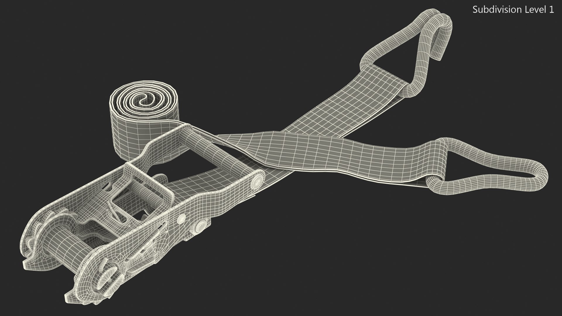 3D Heavy Duty Ratchet Strap model - TurboSquid 1777322