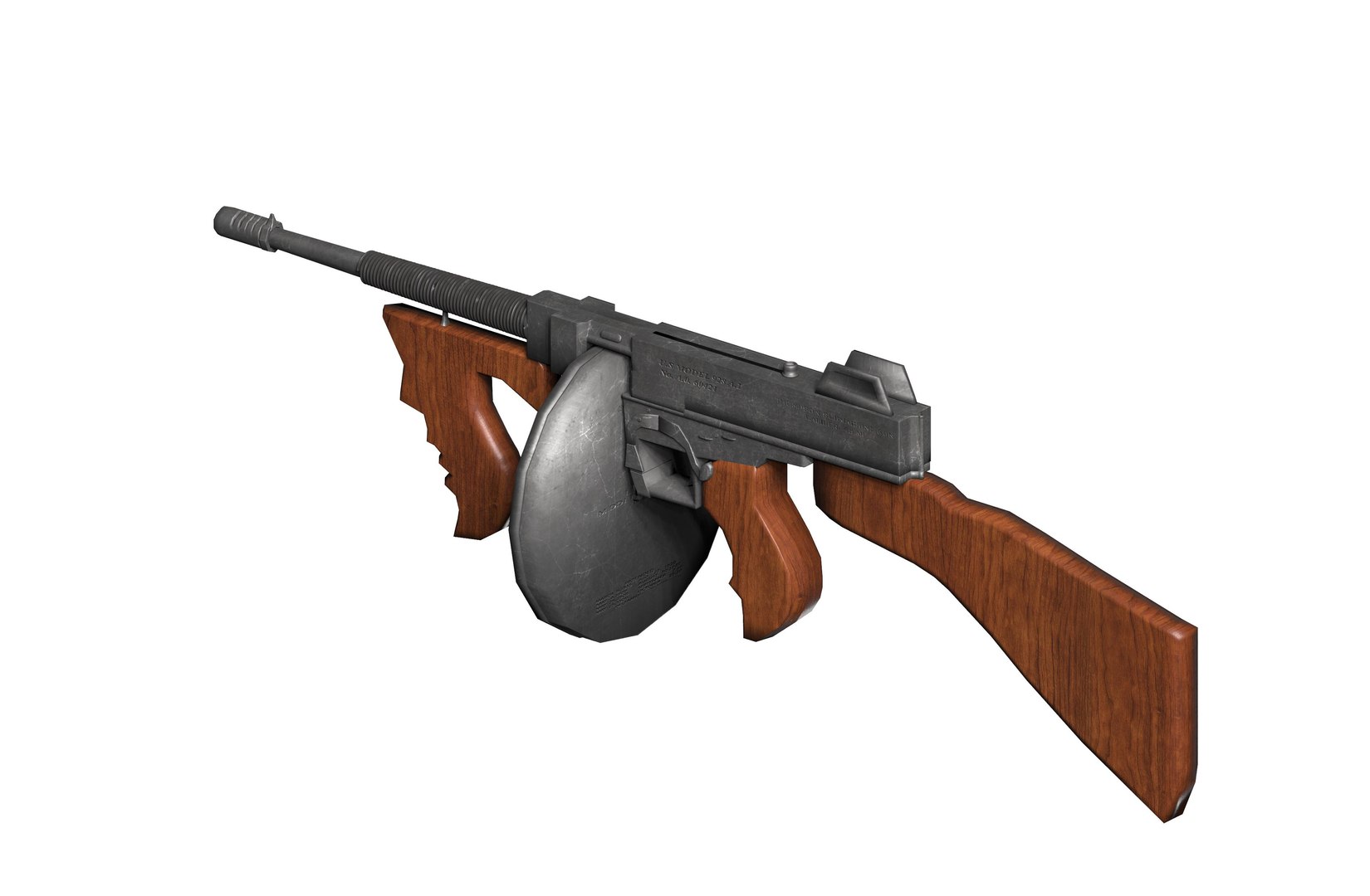 Thompson Sub Machine Gun M1928 3D - TurboSquid 2192279