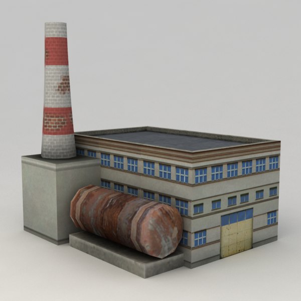 3d industrial building model