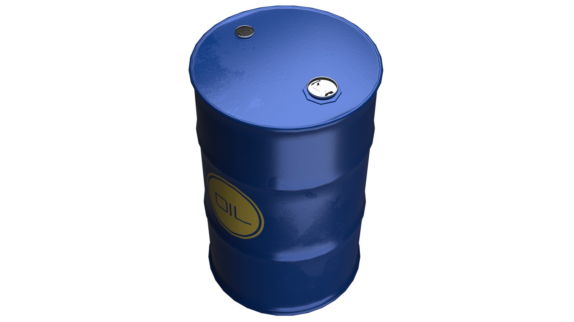 3D Model Oil Barrel Blue New Clean-Logo - TurboSquid 2035976