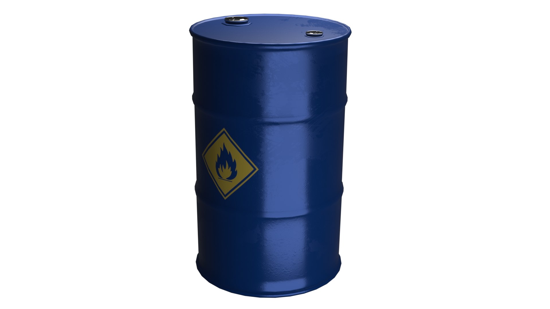 3D Model Oil Barrel Blue New Clean-Logo - TurboSquid 2035976