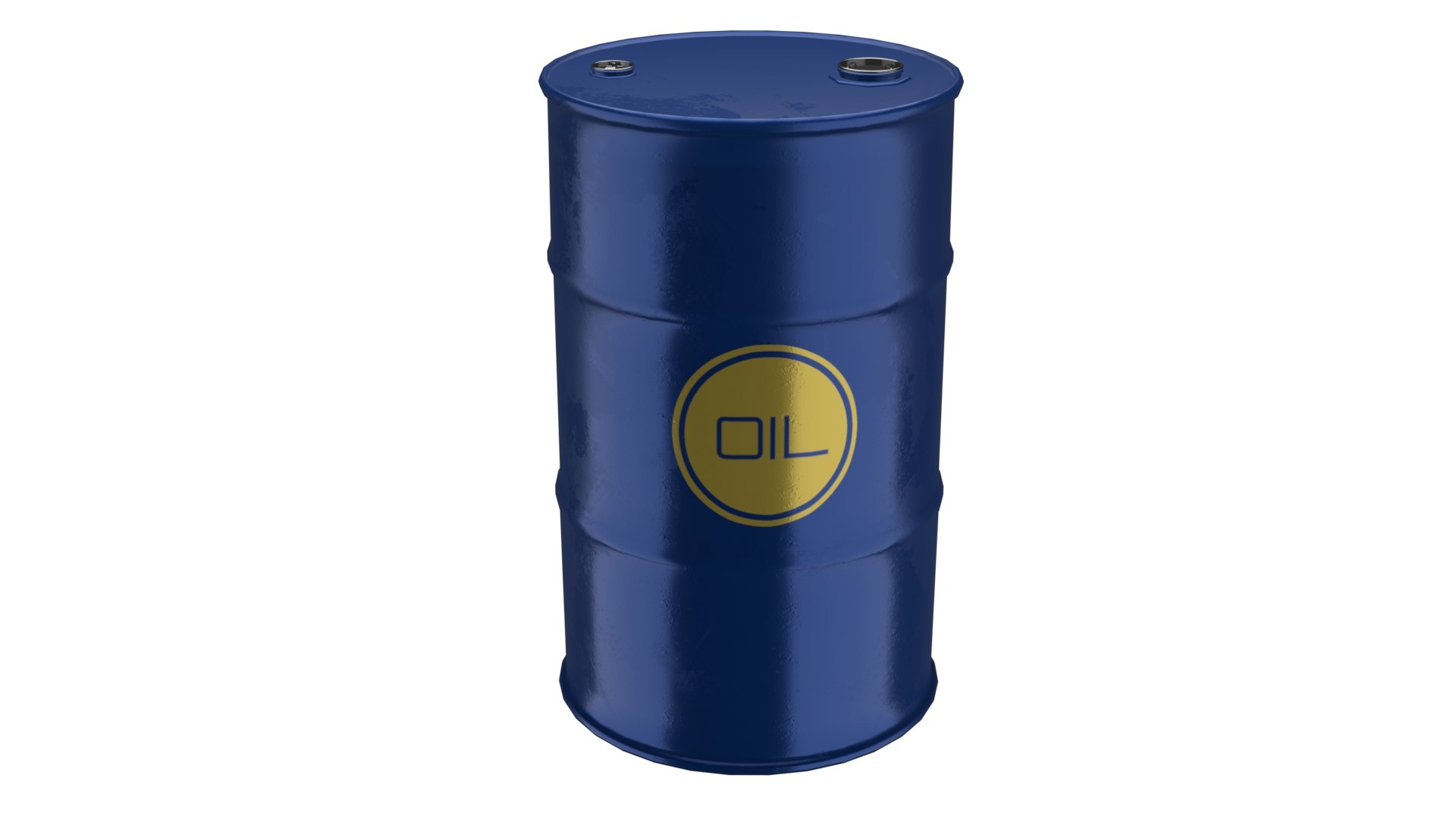 3D Model Oil Barrel Blue New Clean-Logo - TurboSquid 2035976