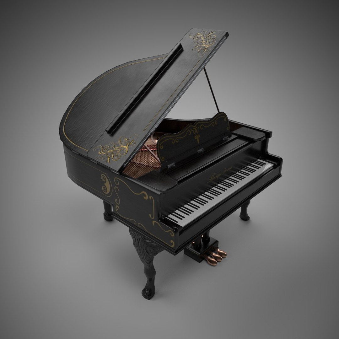3D Simple Baby Grand Piano - TurboSquid 1611807