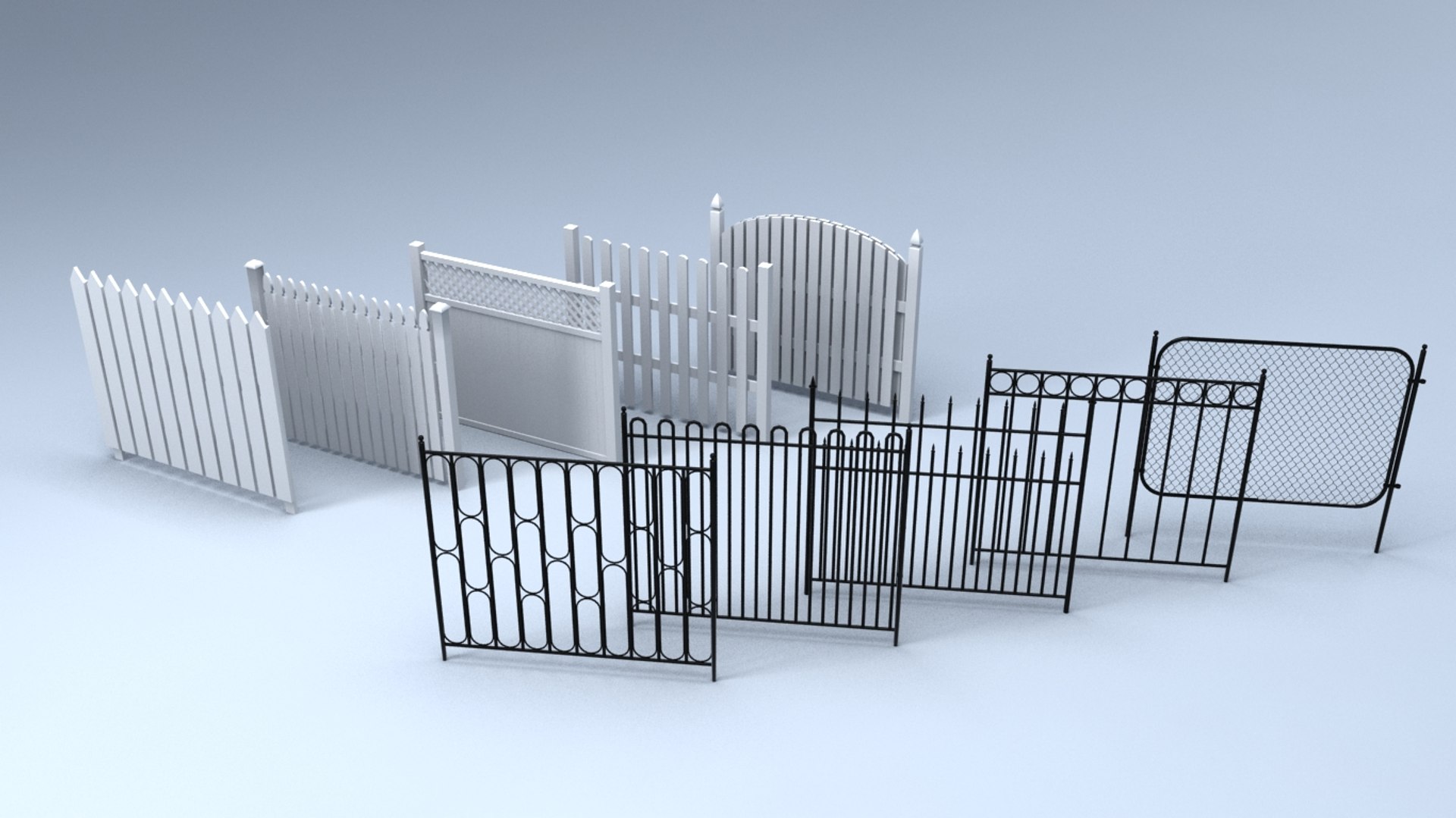Fences Grid Model - TurboSquid 1396333