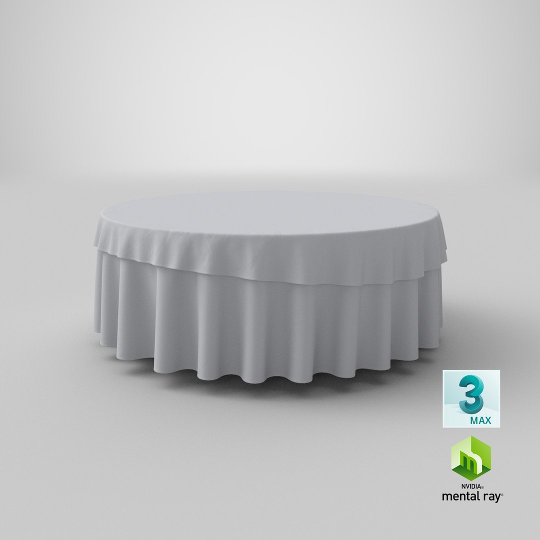 Dinner table tablecloth cloth model - TurboSquid 1382592