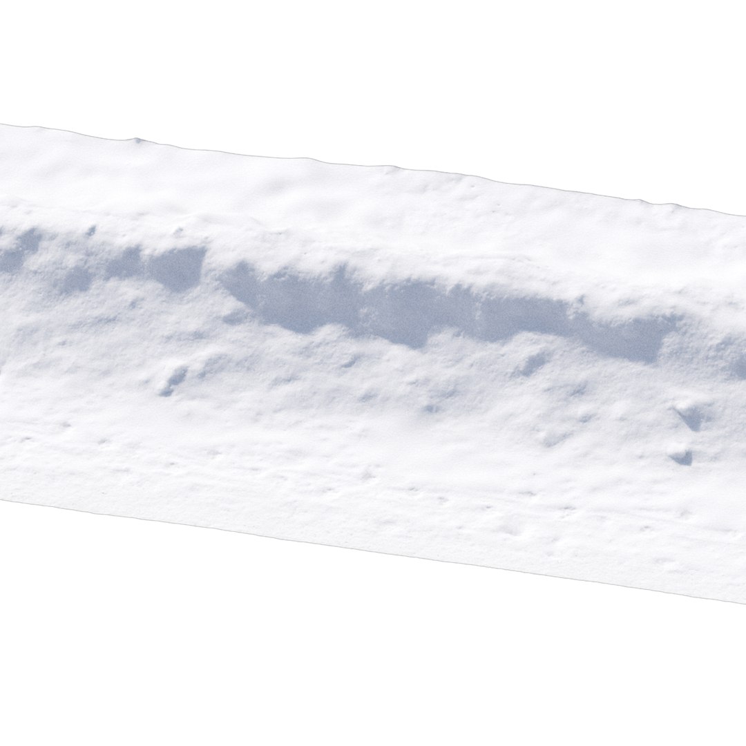 3D Snowdrift By The Road Model - TurboSquid 2412418