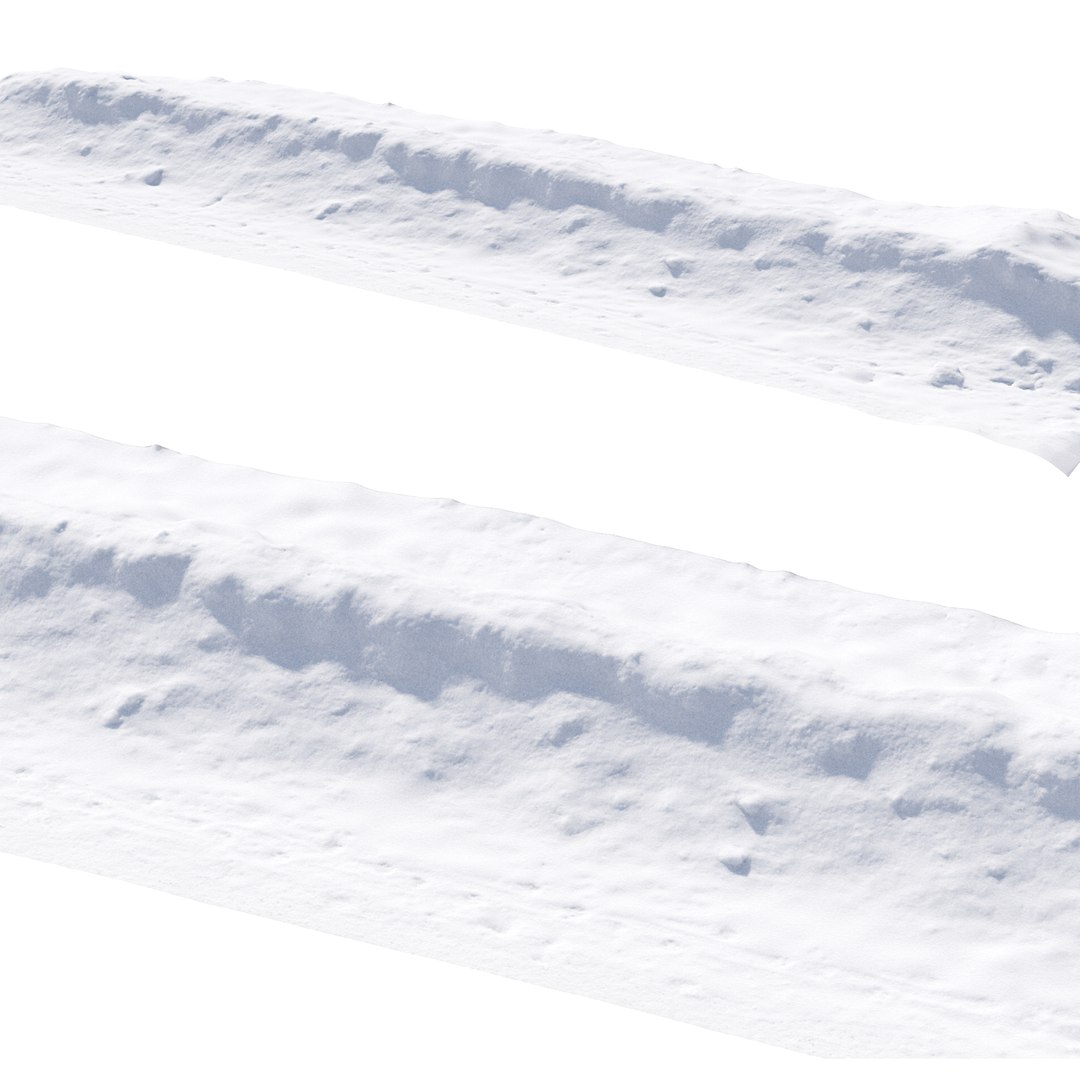 3D Snowdrift By The Road Model - TurboSquid 2412418