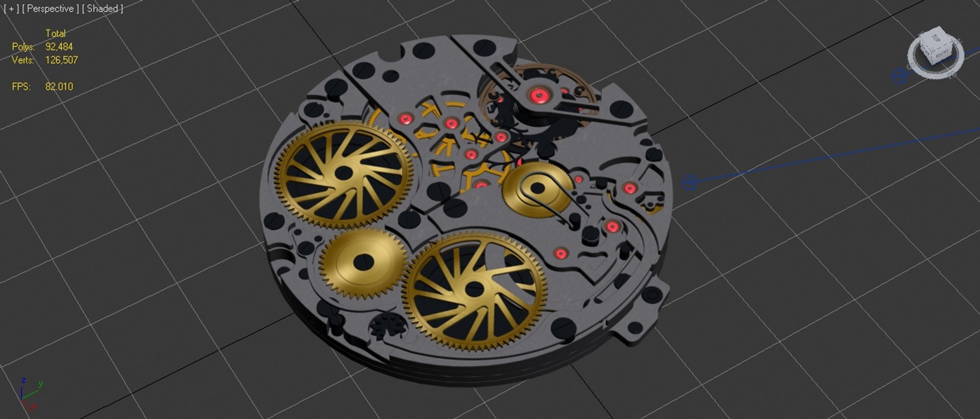 watch mechanism 3d model