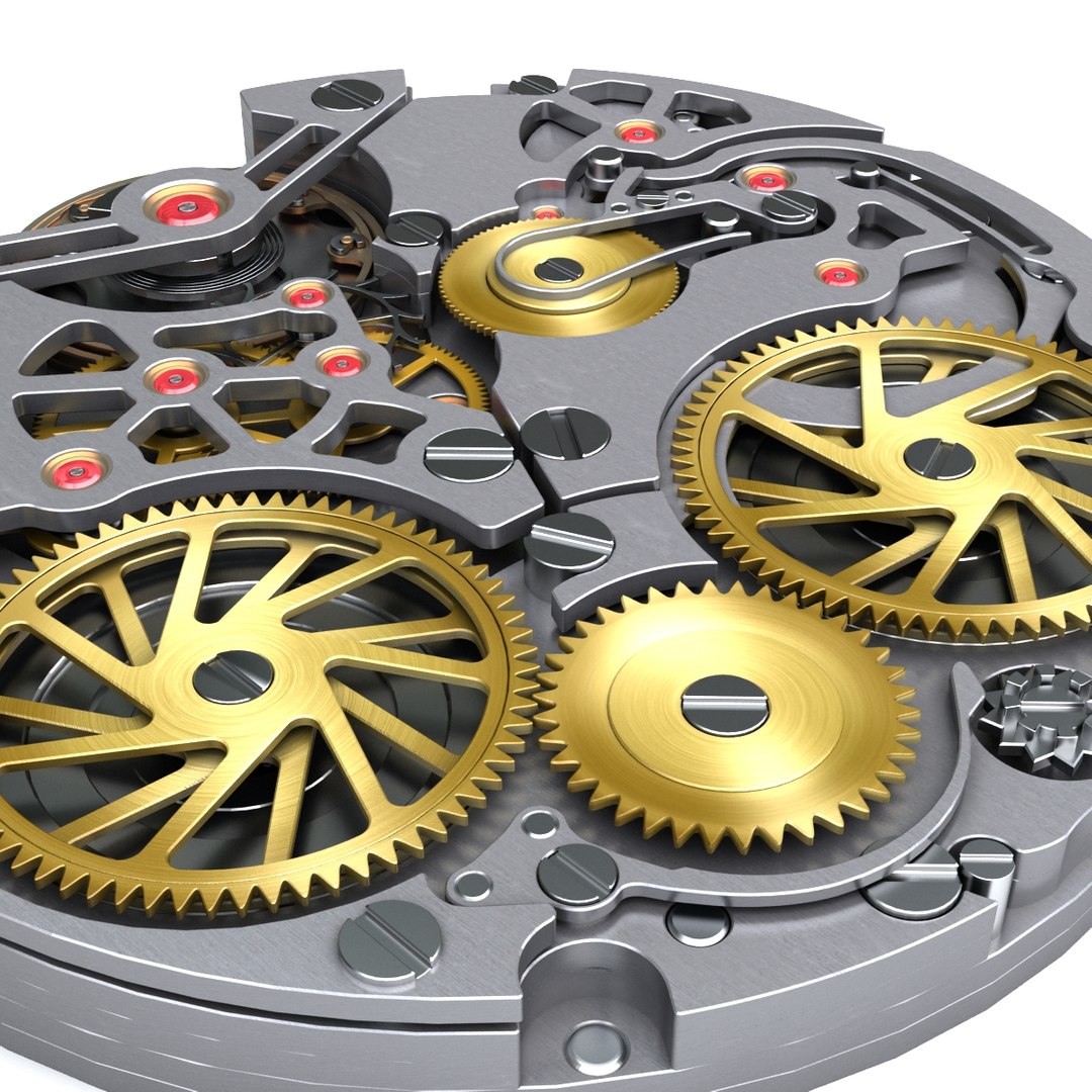 watch mechanism 3d model
