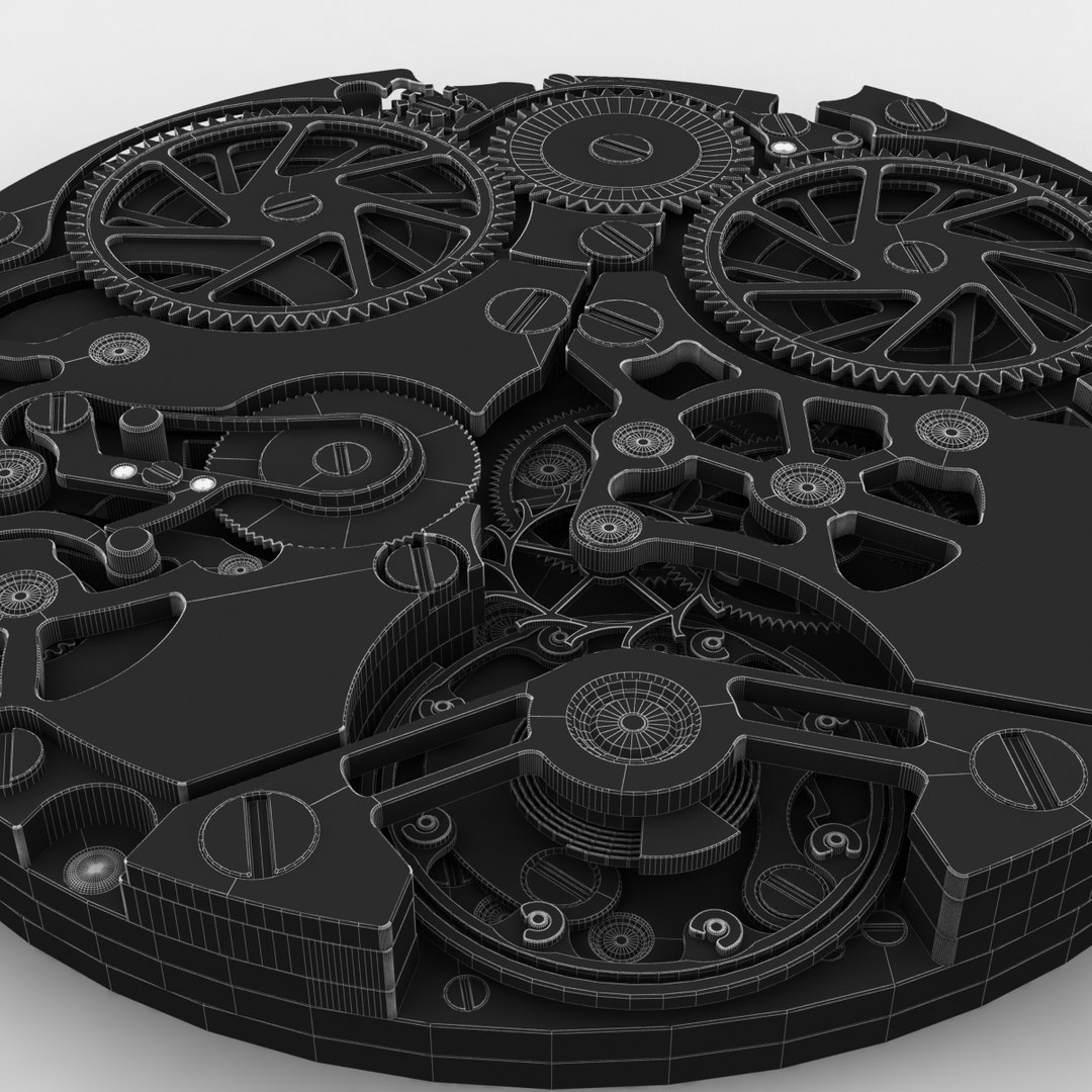 watch mechanism 3d model