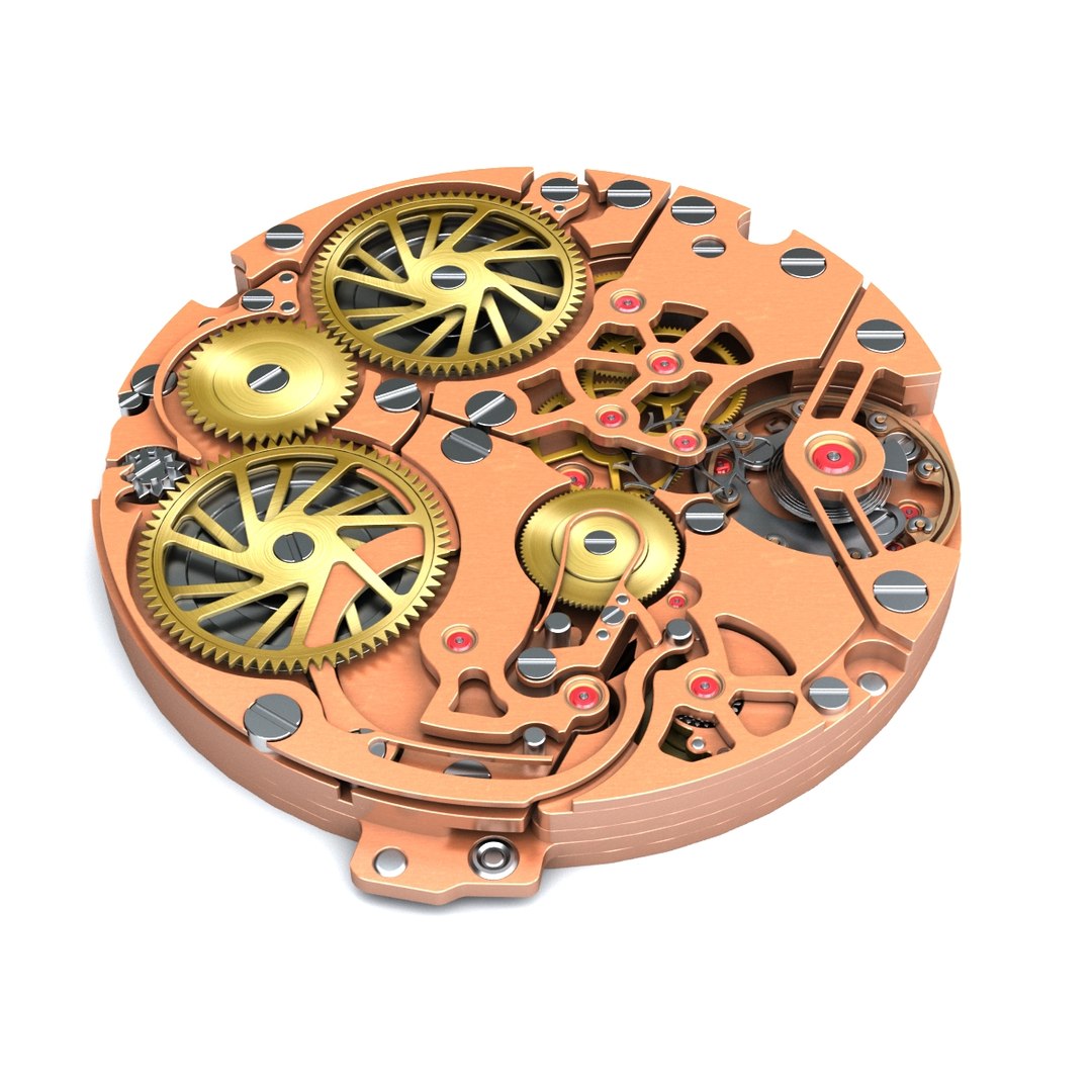 watch mechanism 3d model