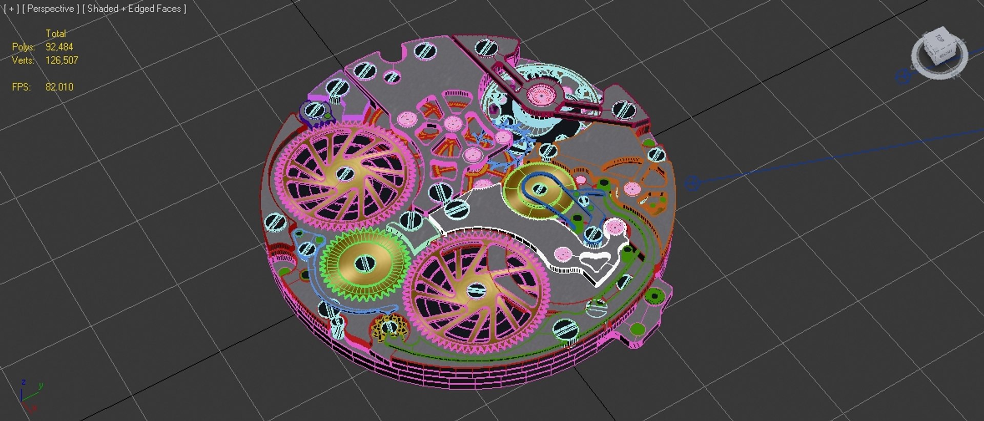 watch mechanism 3d model