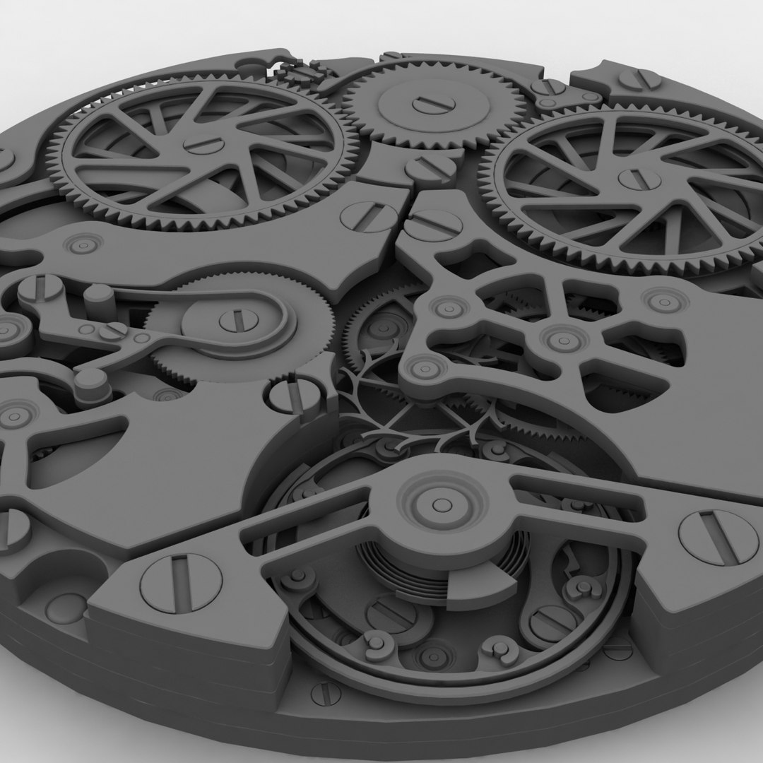 watch mechanism 3d model