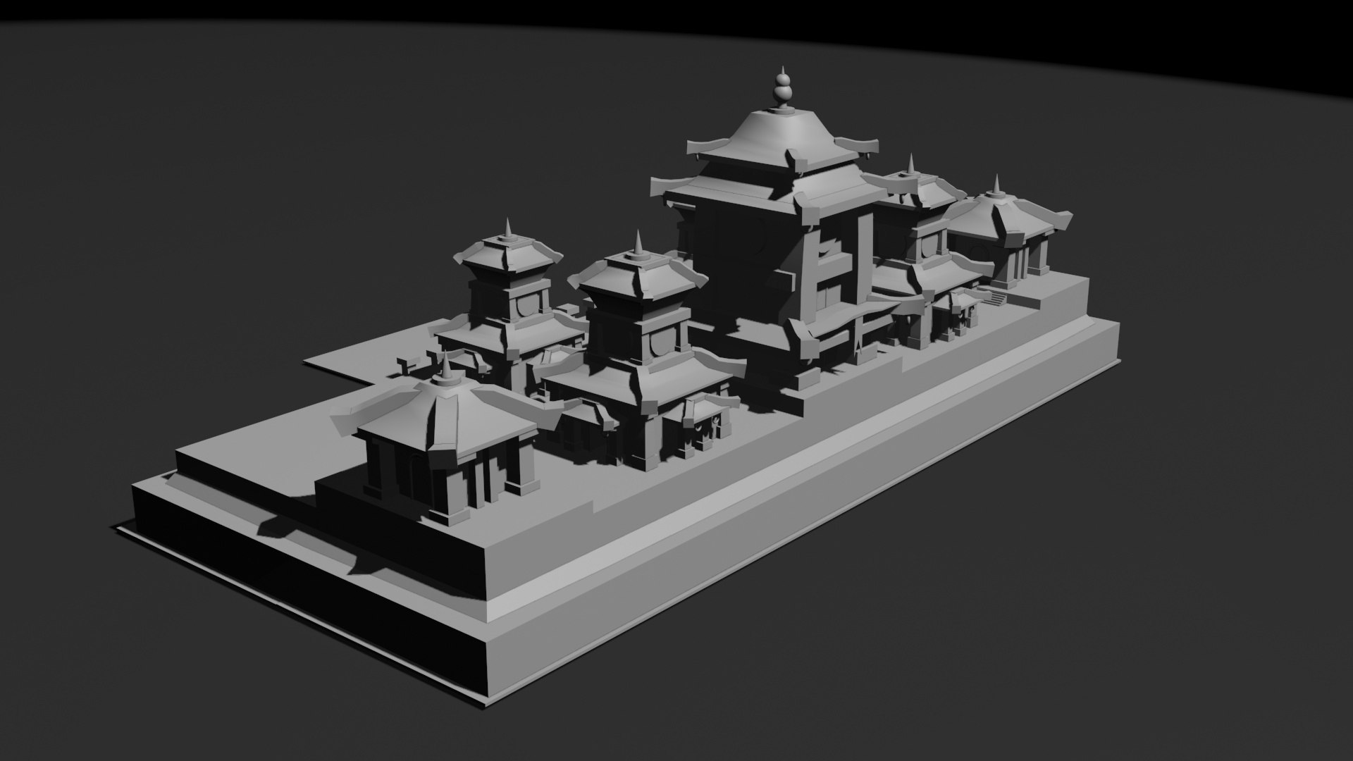 Low Poly Castle Chinese Temple Low-poly 3D - TurboSquid 2093498