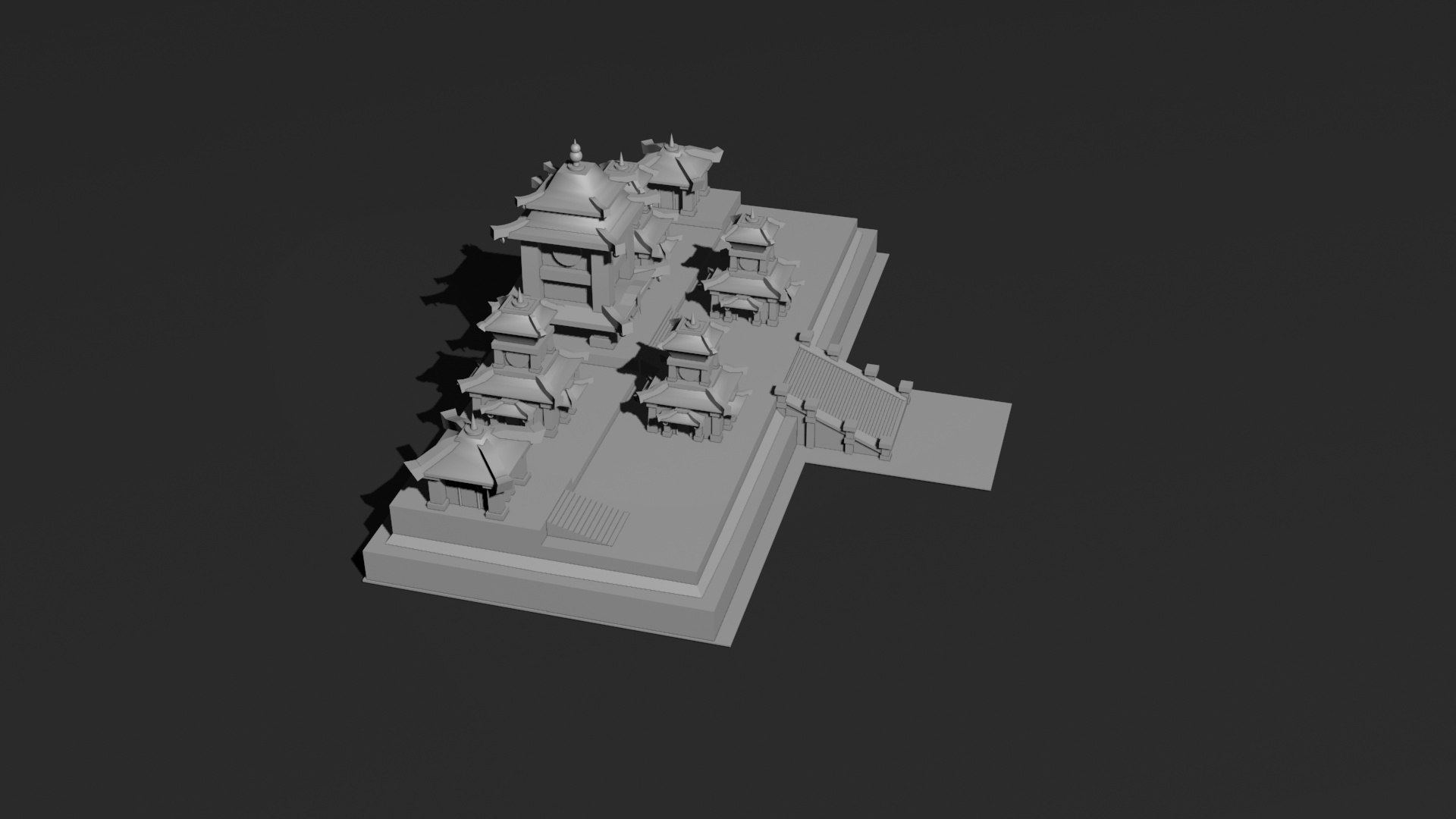 Low Poly Castle Chinese Temple Low-poly 3D - TurboSquid 2093498