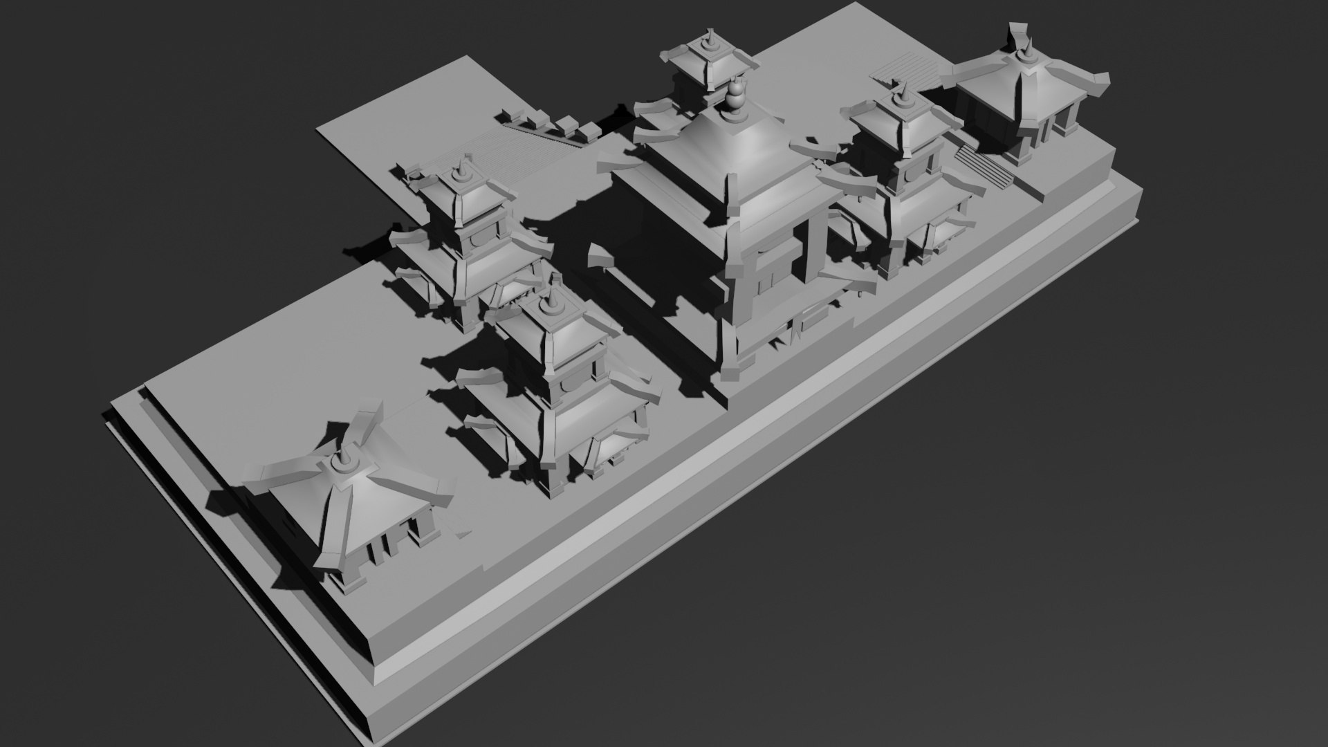 Low Poly Castle Chinese Temple Low-poly 3D - TurboSquid 2093498