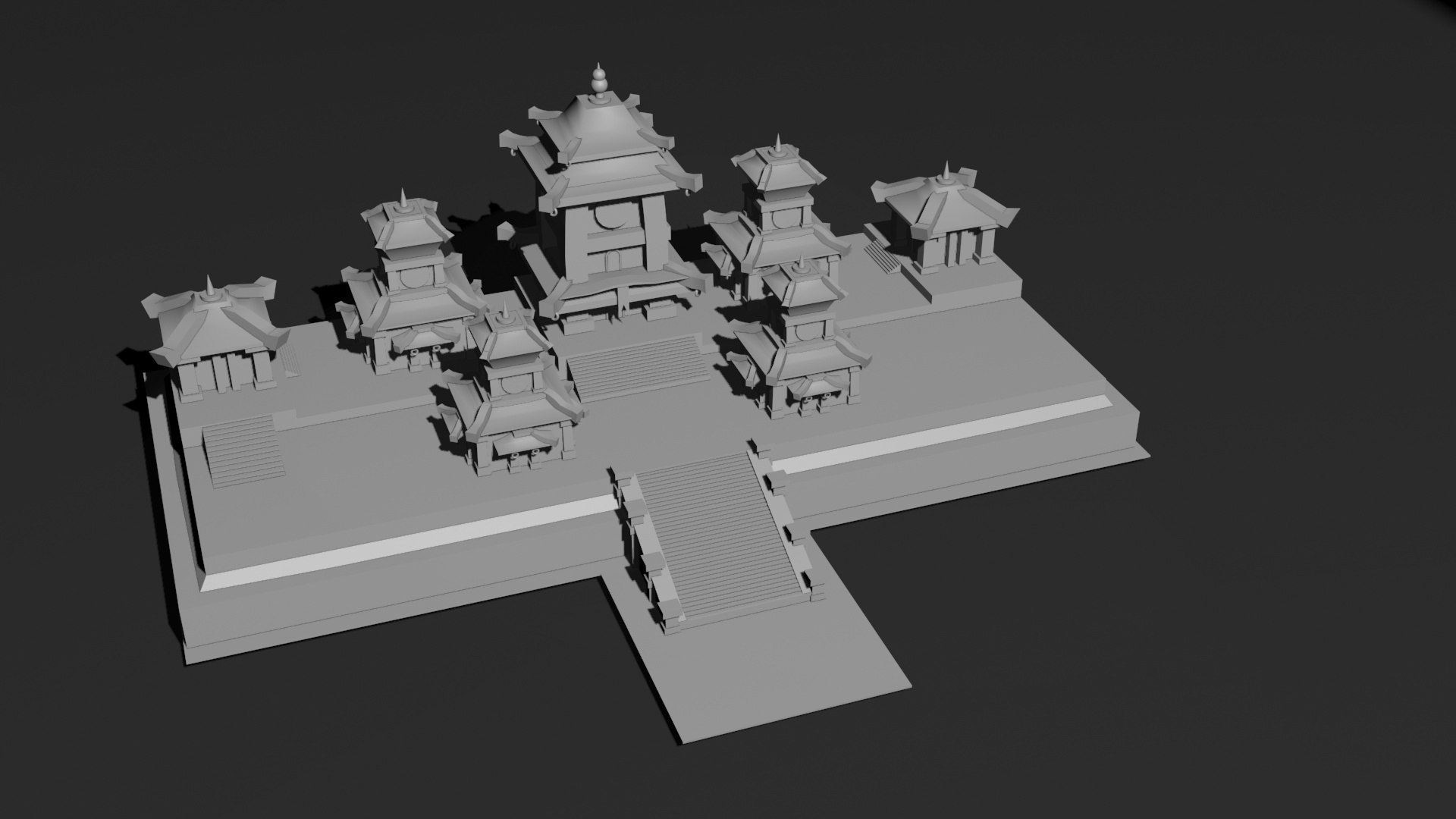 Low Poly Castle Chinese Temple Low-poly 3D - TurboSquid 2093498