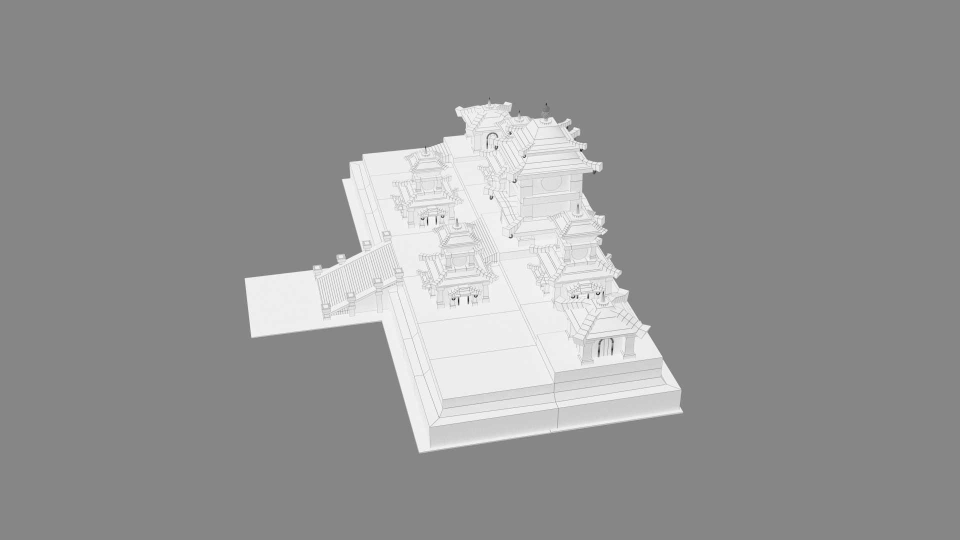 Low Poly Castle Chinese Temple Low-poly 3D - TurboSquid 2093498