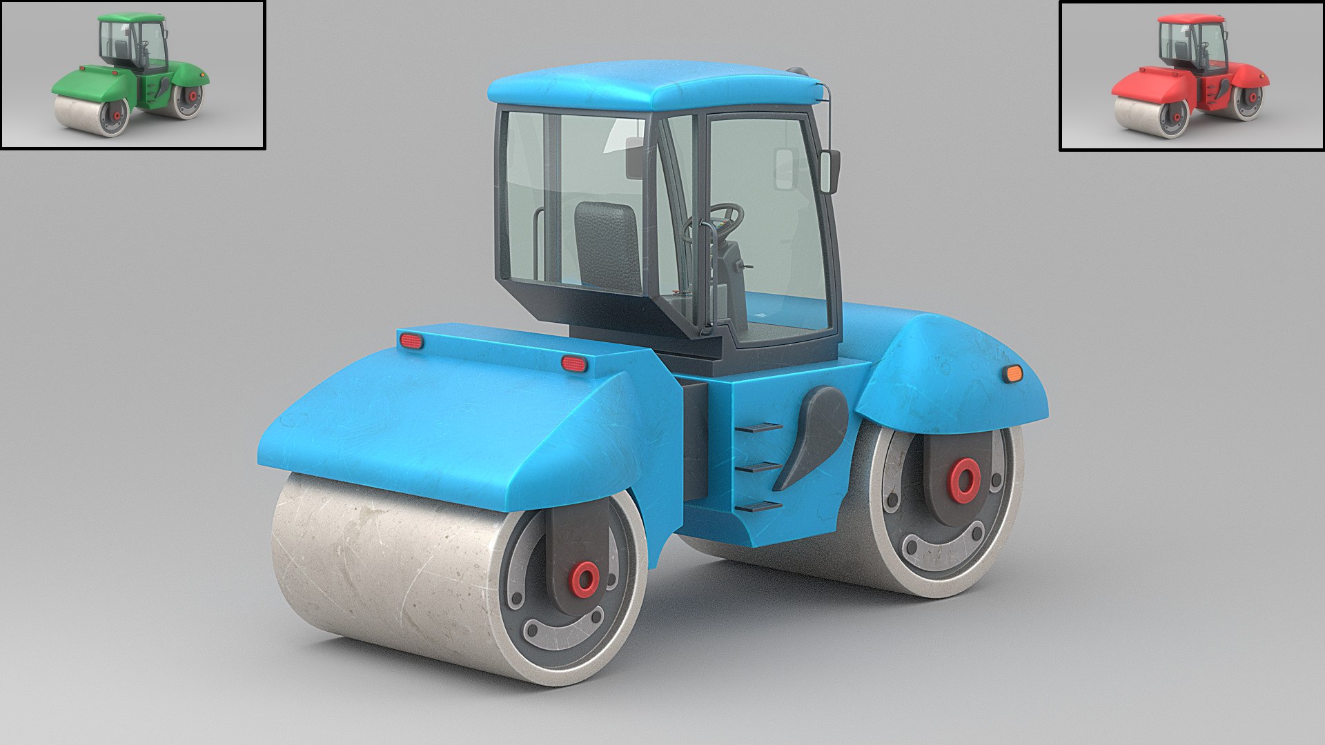 Cartoon Road Roller 3D - TurboSquid 1996794