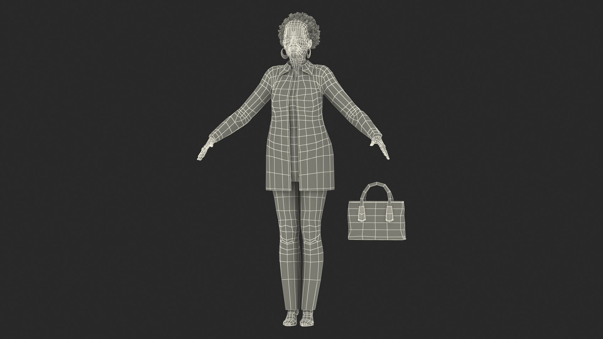 3D Afro American Woman Everyday Style Rigged For Modo Model ...