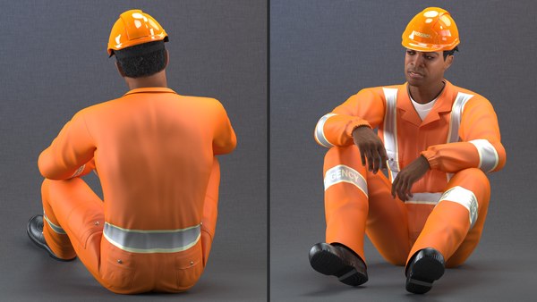 Skin black male rescuer 3D model - TurboSquid 1703667