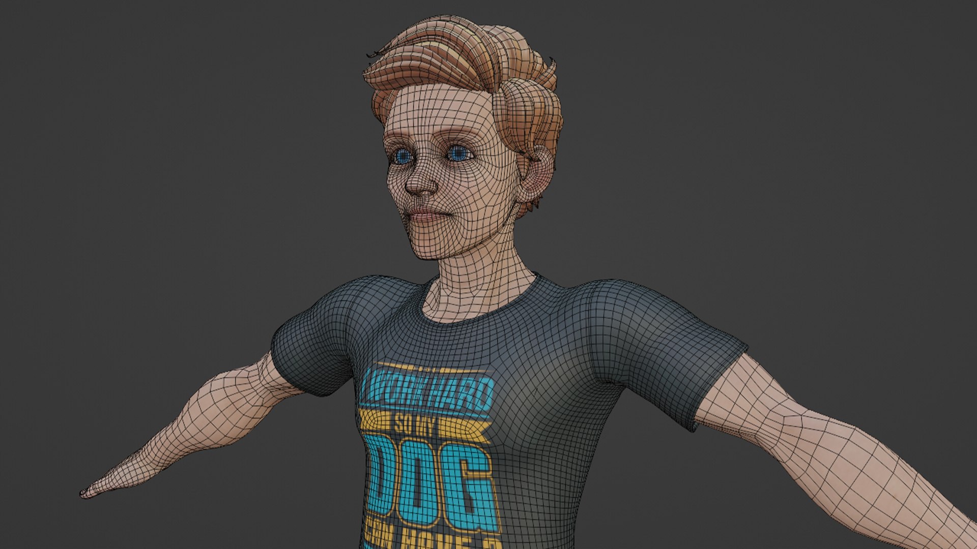 Cartoon Rigged Toon Style Little Boy-Amir Character 3D Model 3D ...