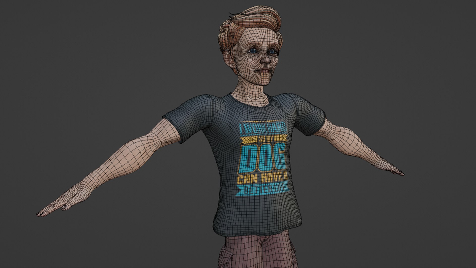 Cartoon Rigged Toon Style Little Boy-Amir Character 3D Model 3D ...