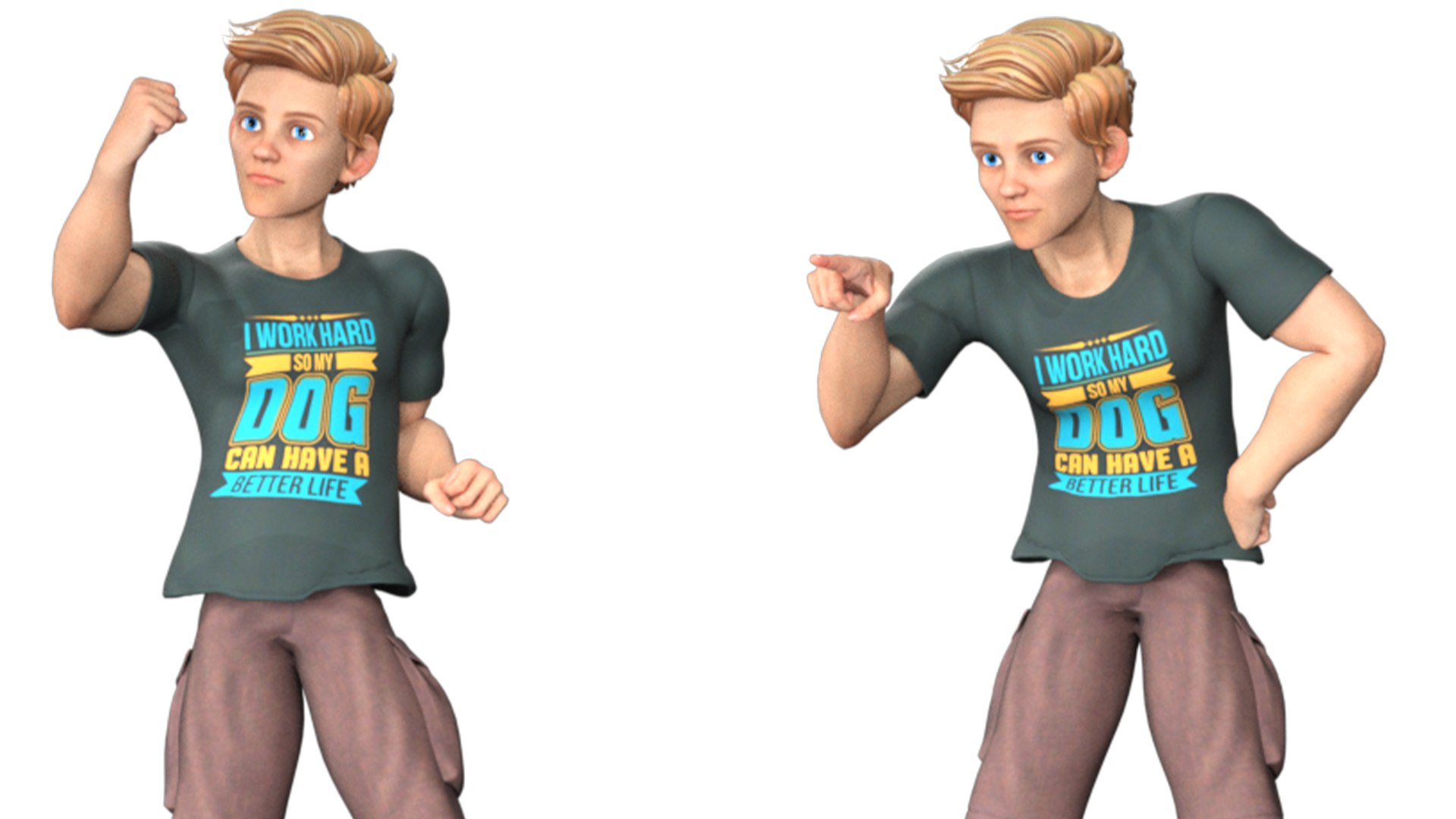 Cartoon Rigged Toon Style Little Boy-Amir Character 3D Model 3D ...