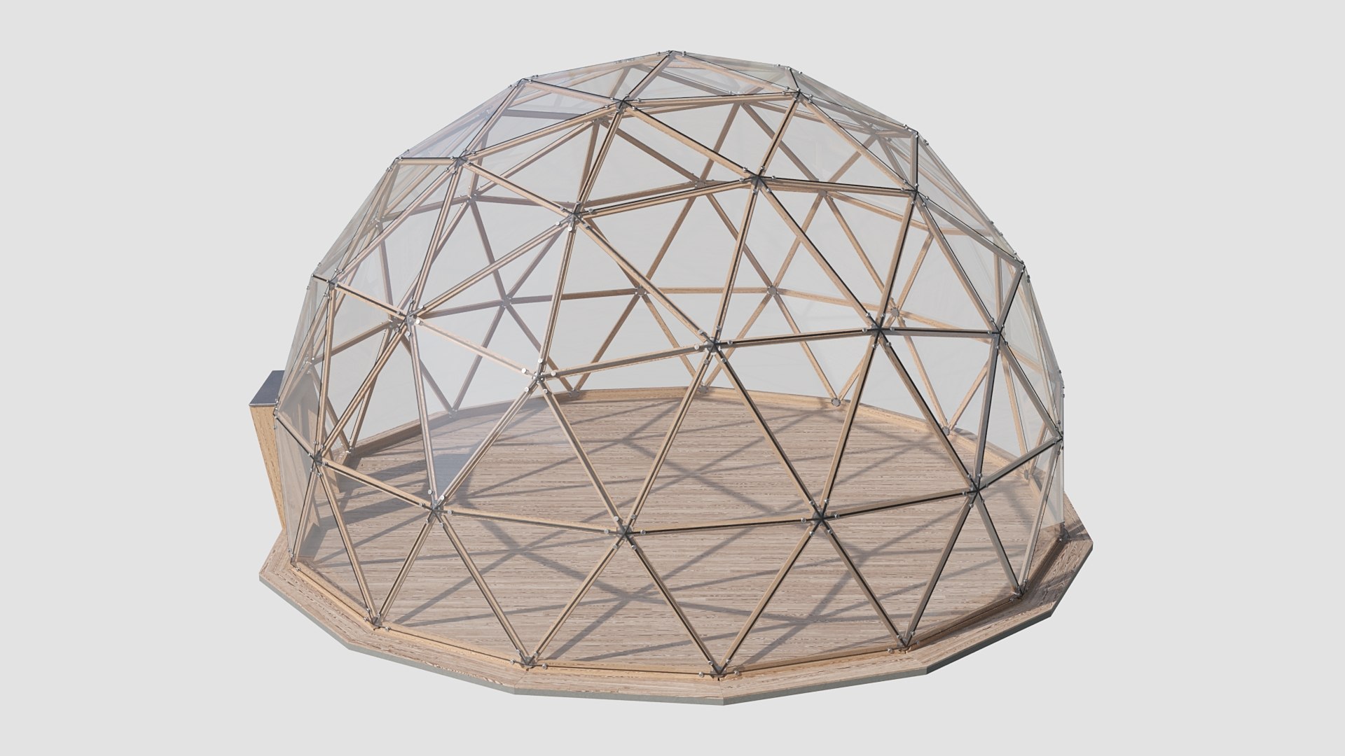Glass Geodesic Dome V3 3D - TurboSquid 2178189