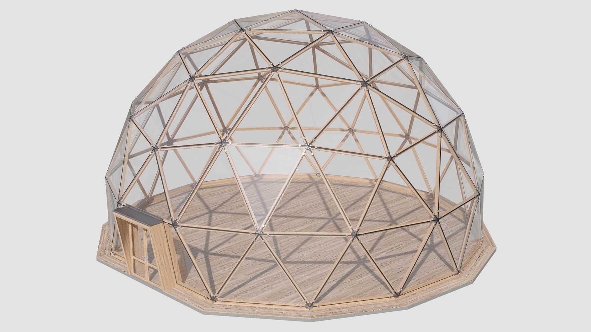 Glass Geodesic Dome V3 3D - TurboSquid 2178189