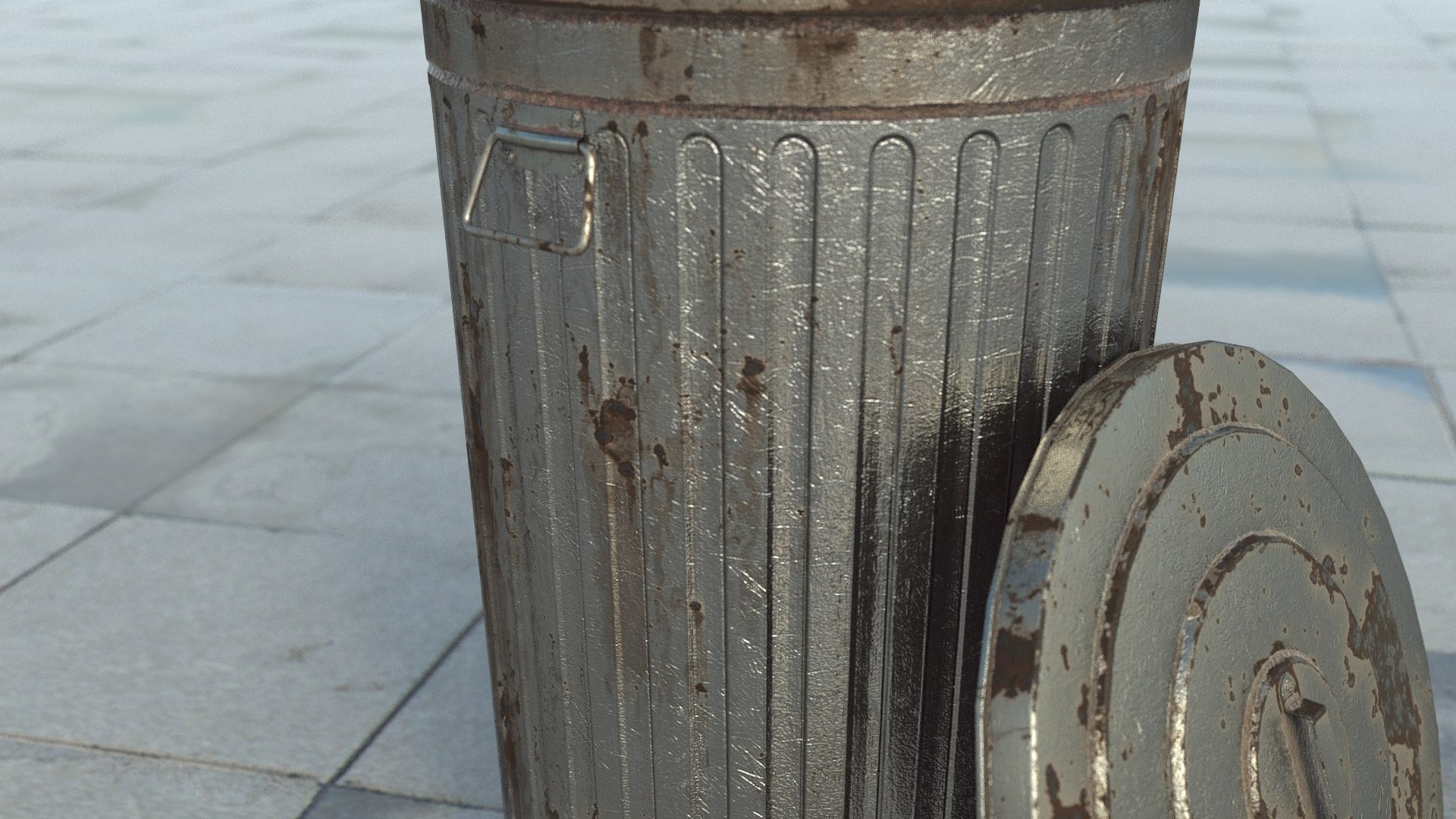 Pbr Dustbin New Rusty 3D - TurboSquid 1472591