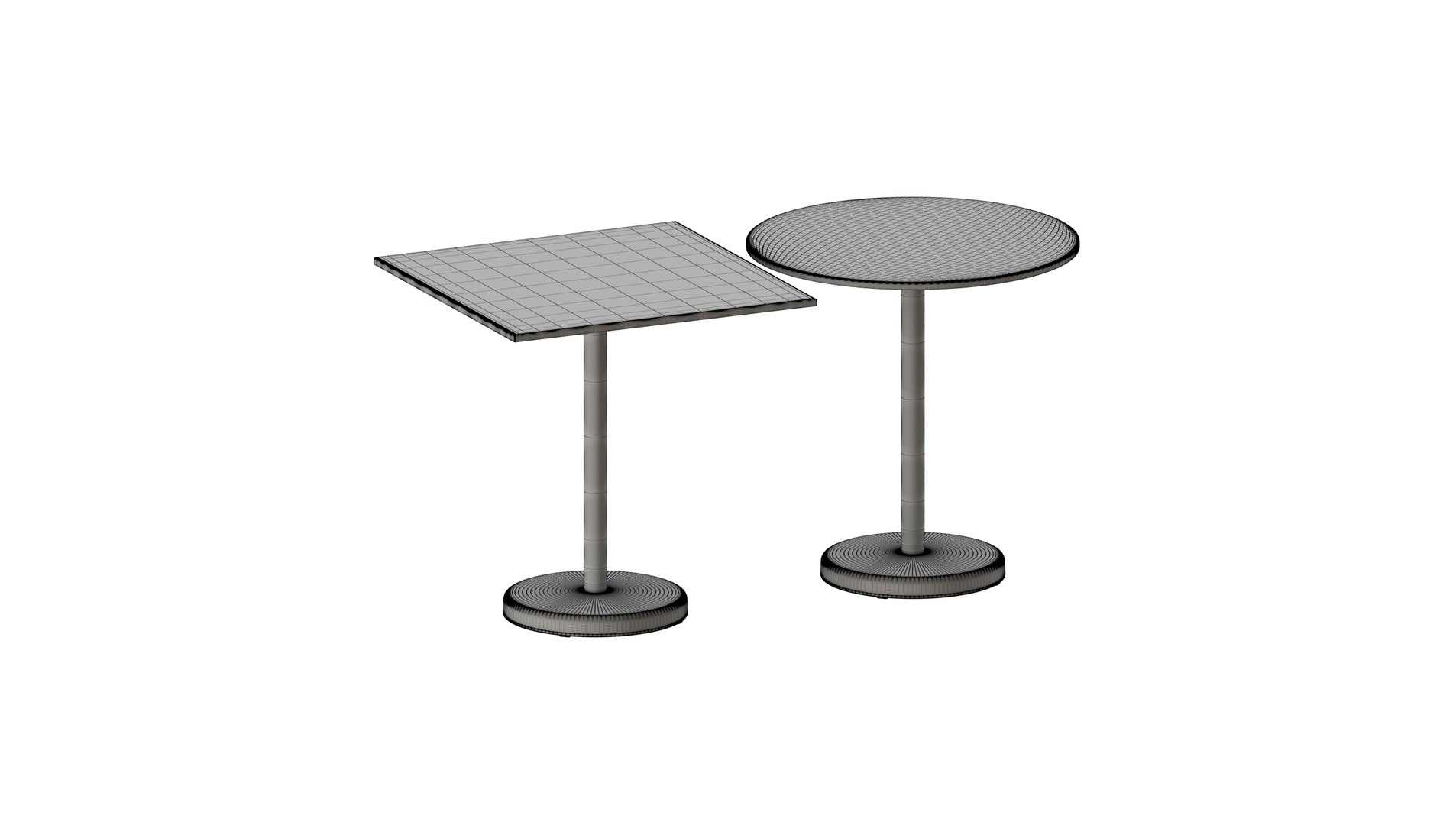 3D Linear Steel Cafe Table Model - TurboSquid 1940982