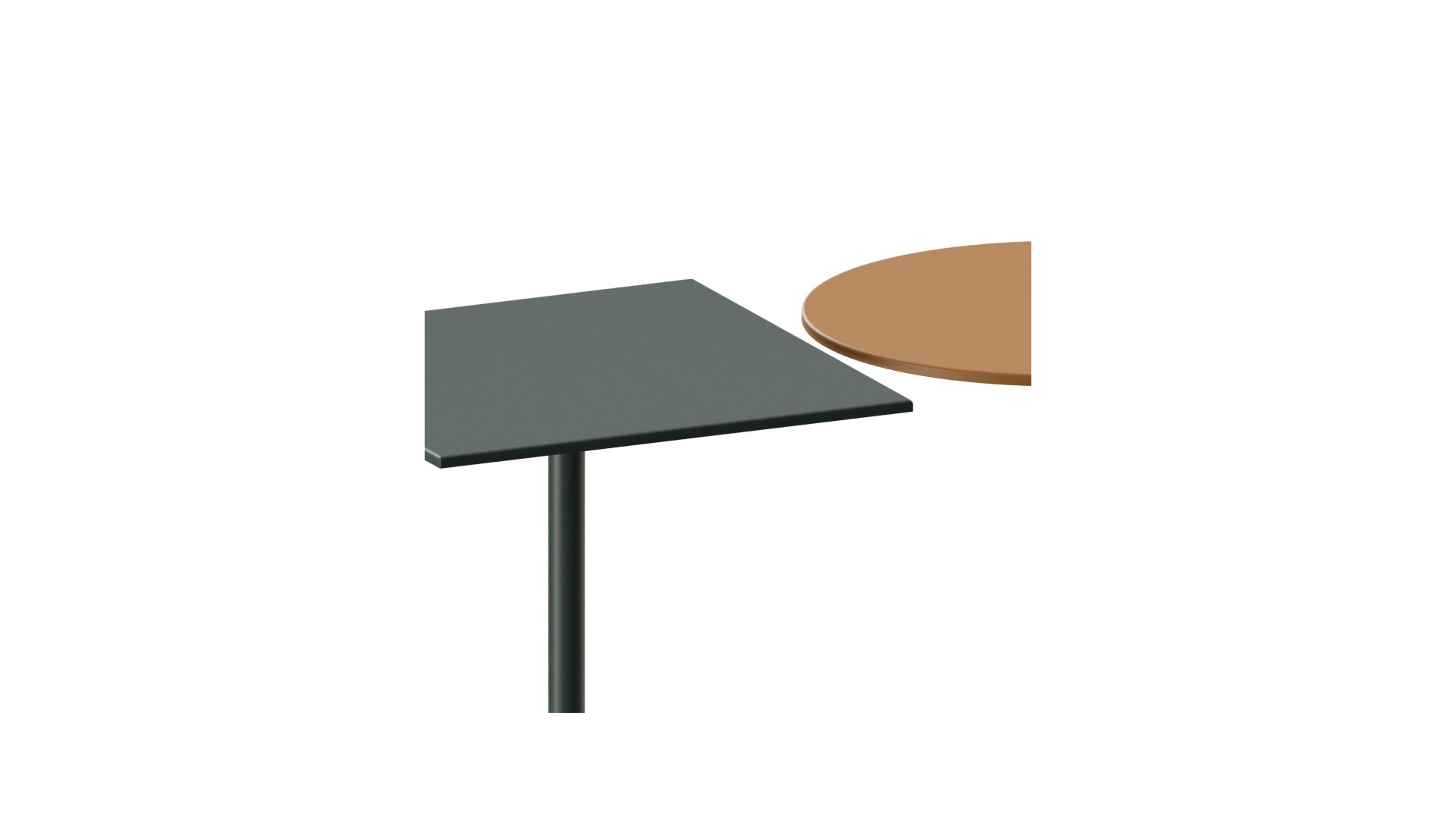 3D Linear Steel Cafe Table Model - TurboSquid 1940982