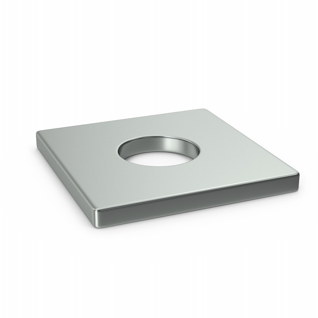 3D Steel Square Washer - TurboSquid 2328785