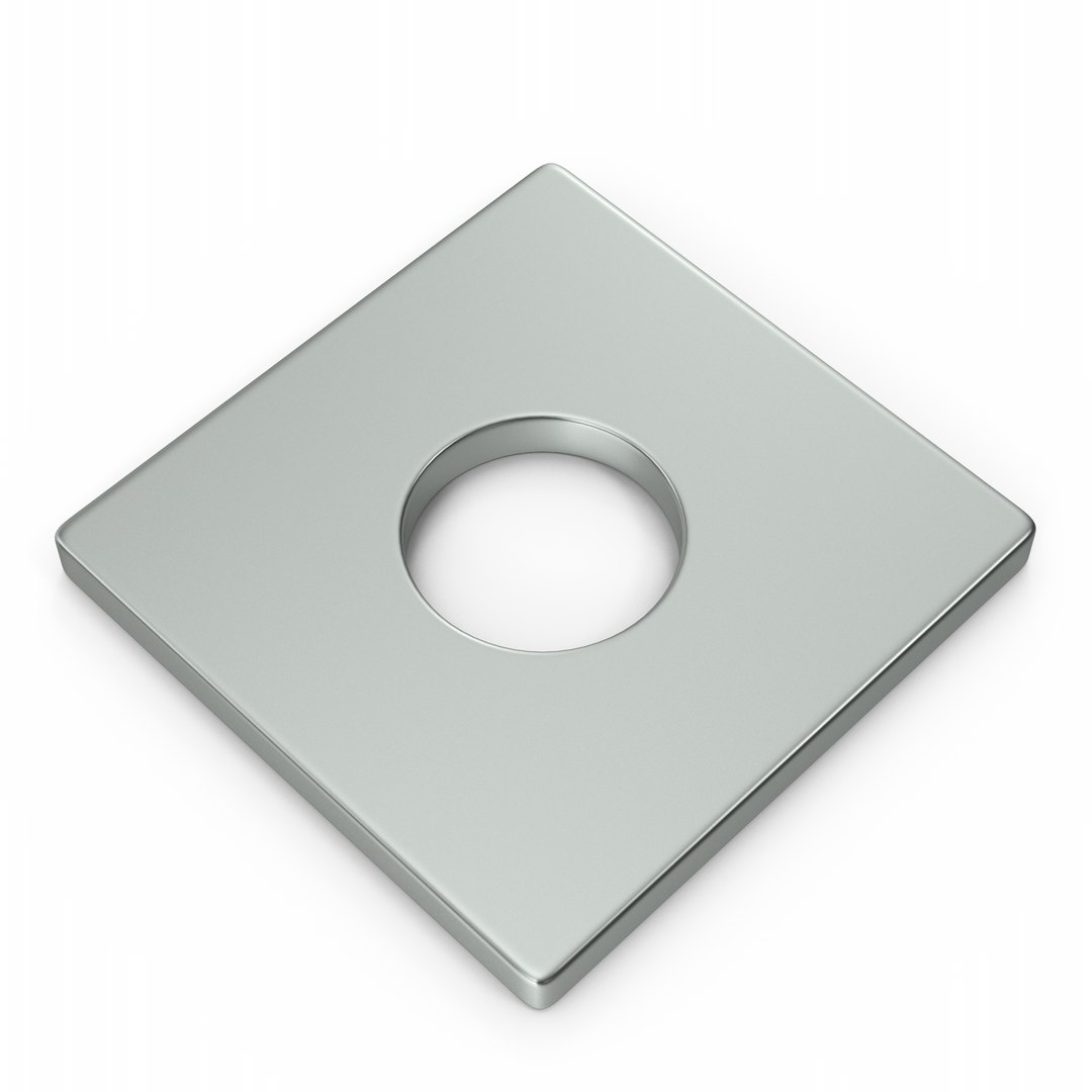3D Steel Square Washer - TurboSquid 2328785