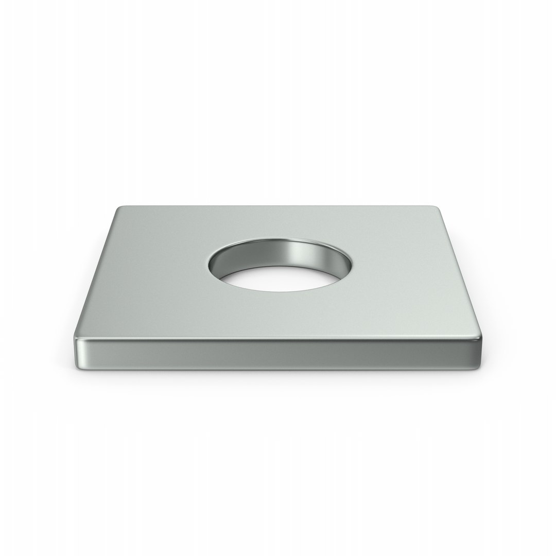 3D Steel Square Washer - TurboSquid 2328785