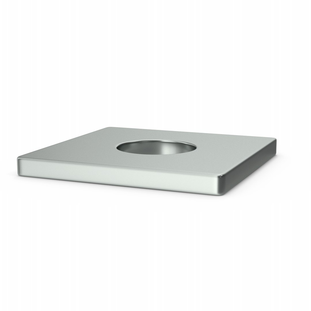 3D Steel Square Washer - TurboSquid 2328785