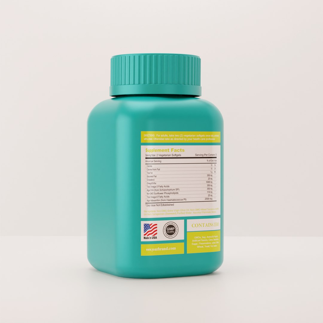 Square Supplement Tablet Packaging 3D Model - TurboSquid 2229184