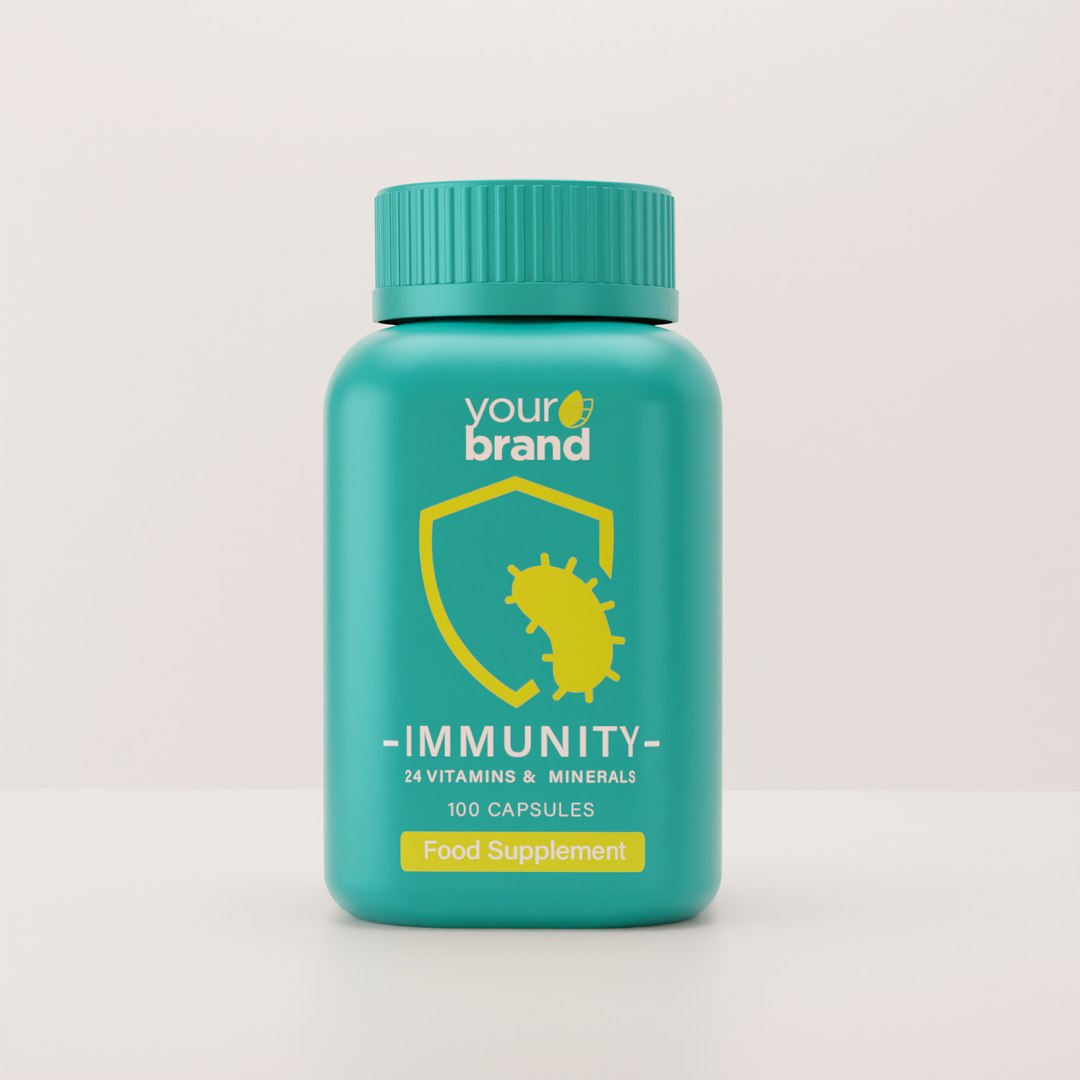 Square Supplement Tablet Packaging 3D Model - TurboSquid 2229184