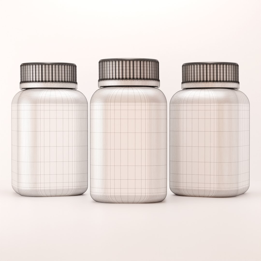 Square Supplement Tablet Packaging 3D Model - TurboSquid 2229184