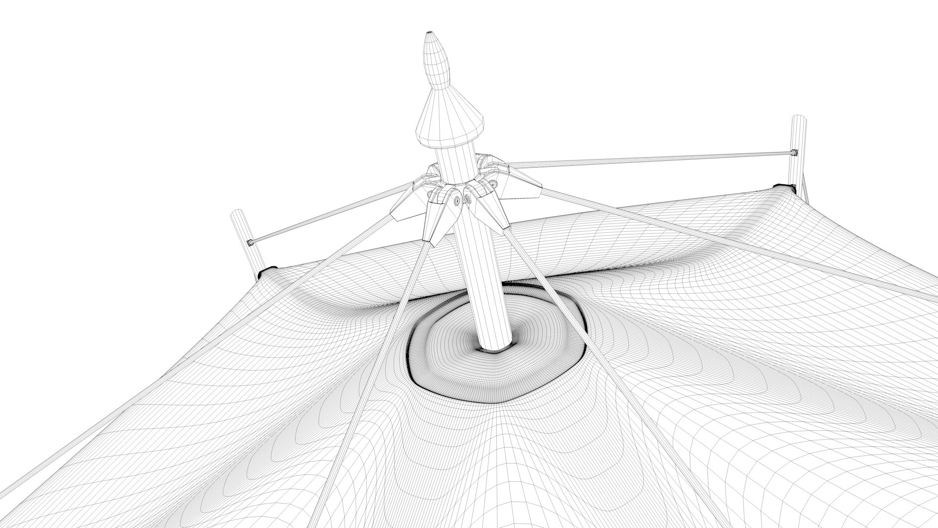 3D Membrane Tensile Structure Model - TurboSquid 1843975