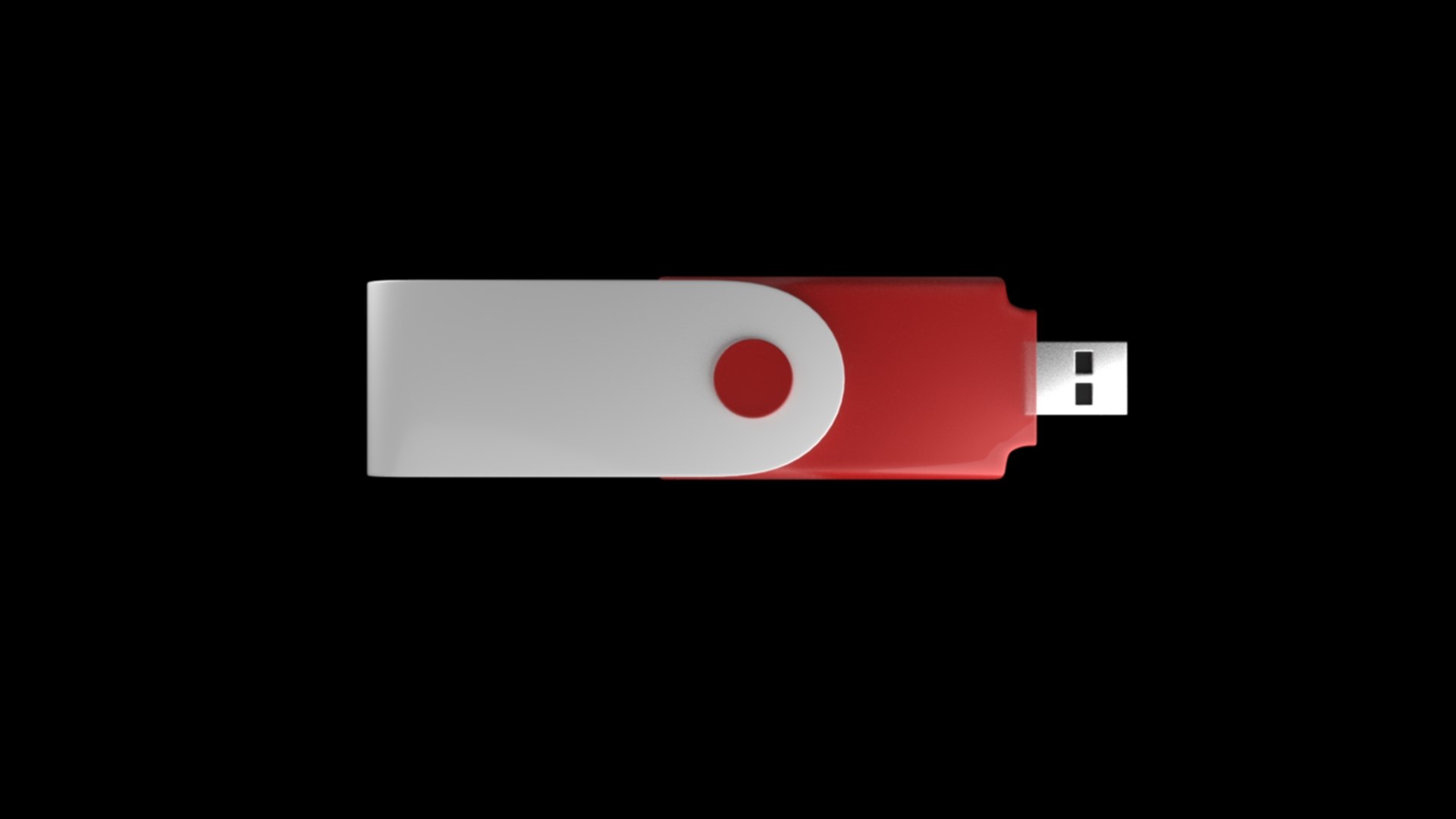 3D Model Red And White Pendrive - TurboSquid 2094190