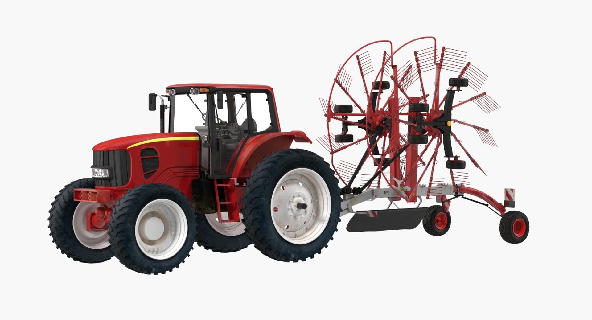 Tractor Twin Rotary Rake 3D Model - TurboSquid 1332845