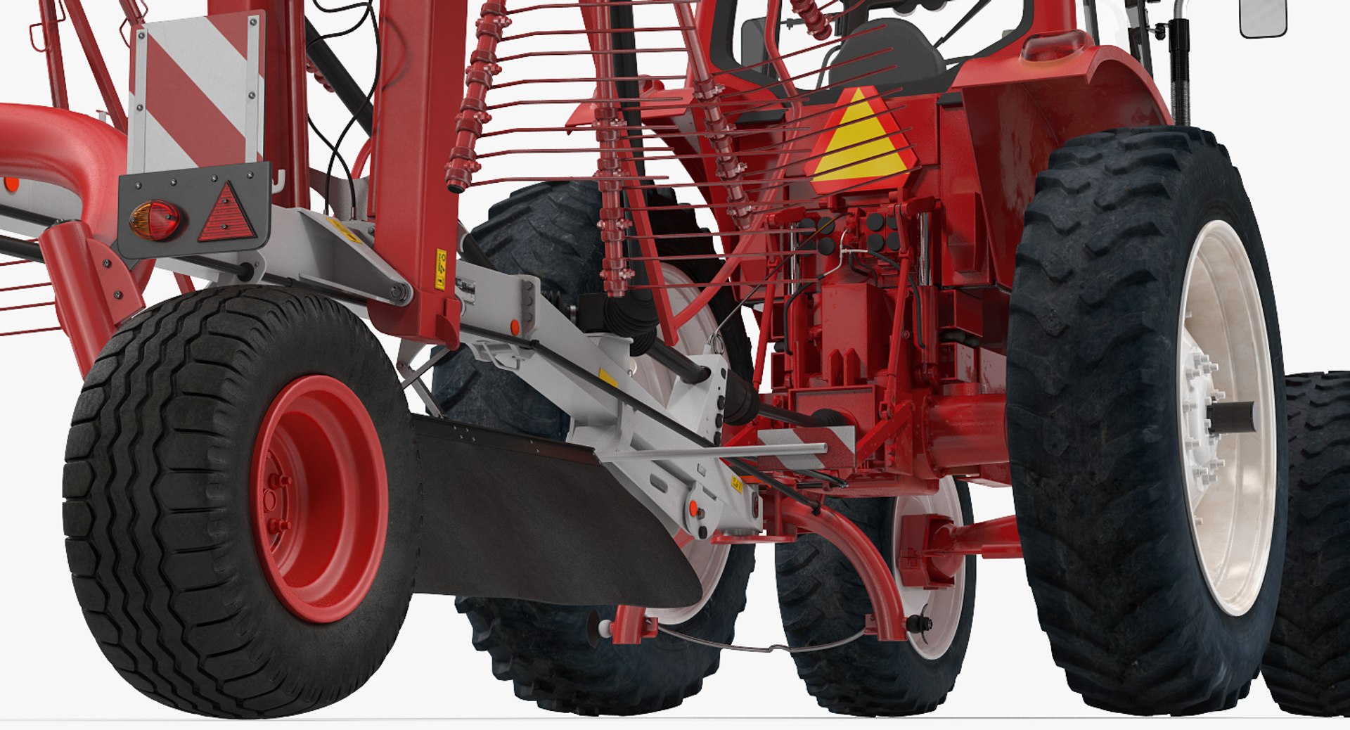 Tractor twin rotary rake 3D model - TurboSquid 1332845